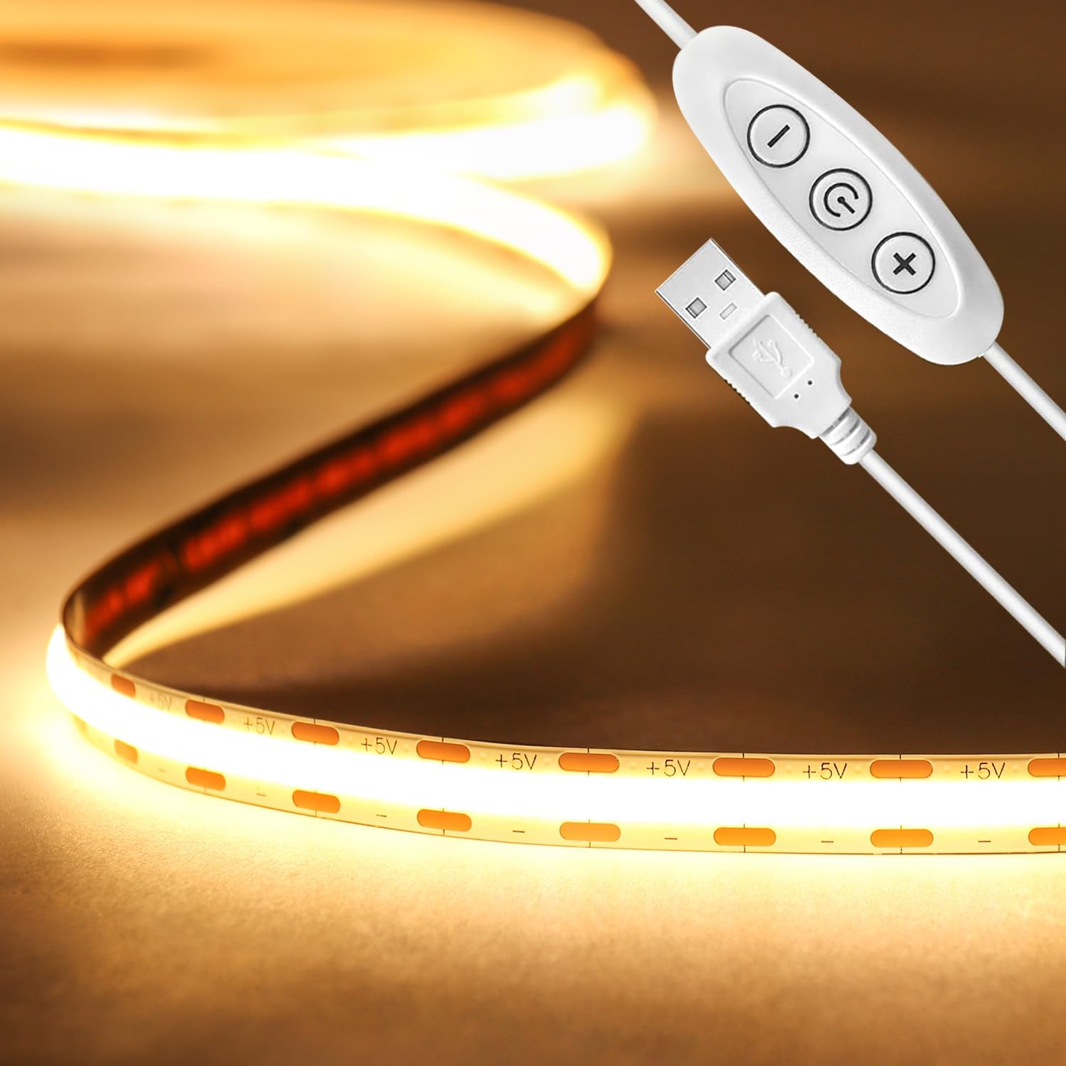 COB Ruban LED,24V 2M COB LED Néon, 3000K Flexible Néon LED Bande 320LED ...