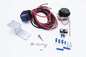 Amazon.com: TAKPART 12V Adjustable Electric Radiator Fan Thermostat ...