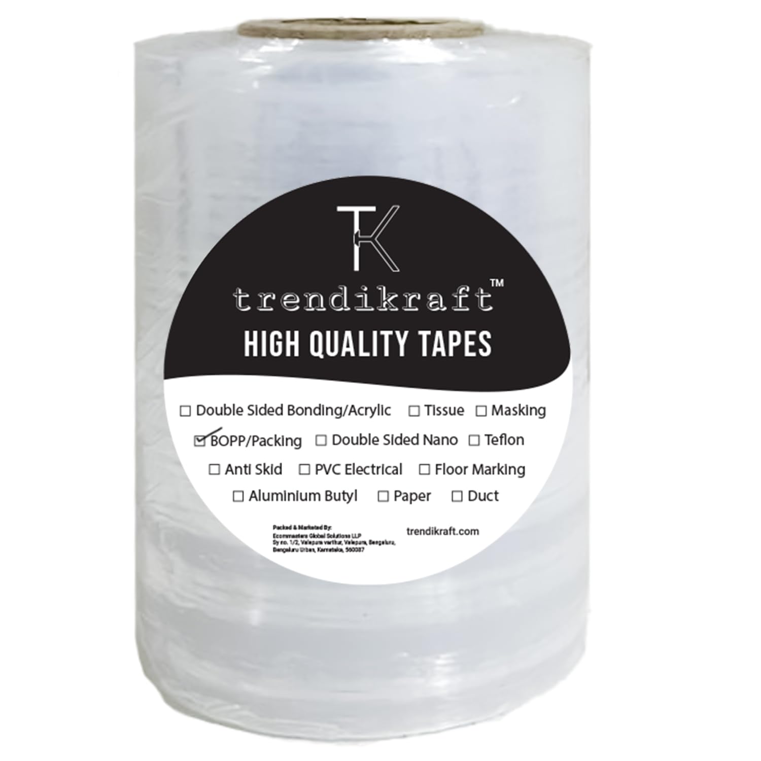 TRENDIKRAFT 4 inch x 200 mtrs Transperant Packaging Wrapping Material ...