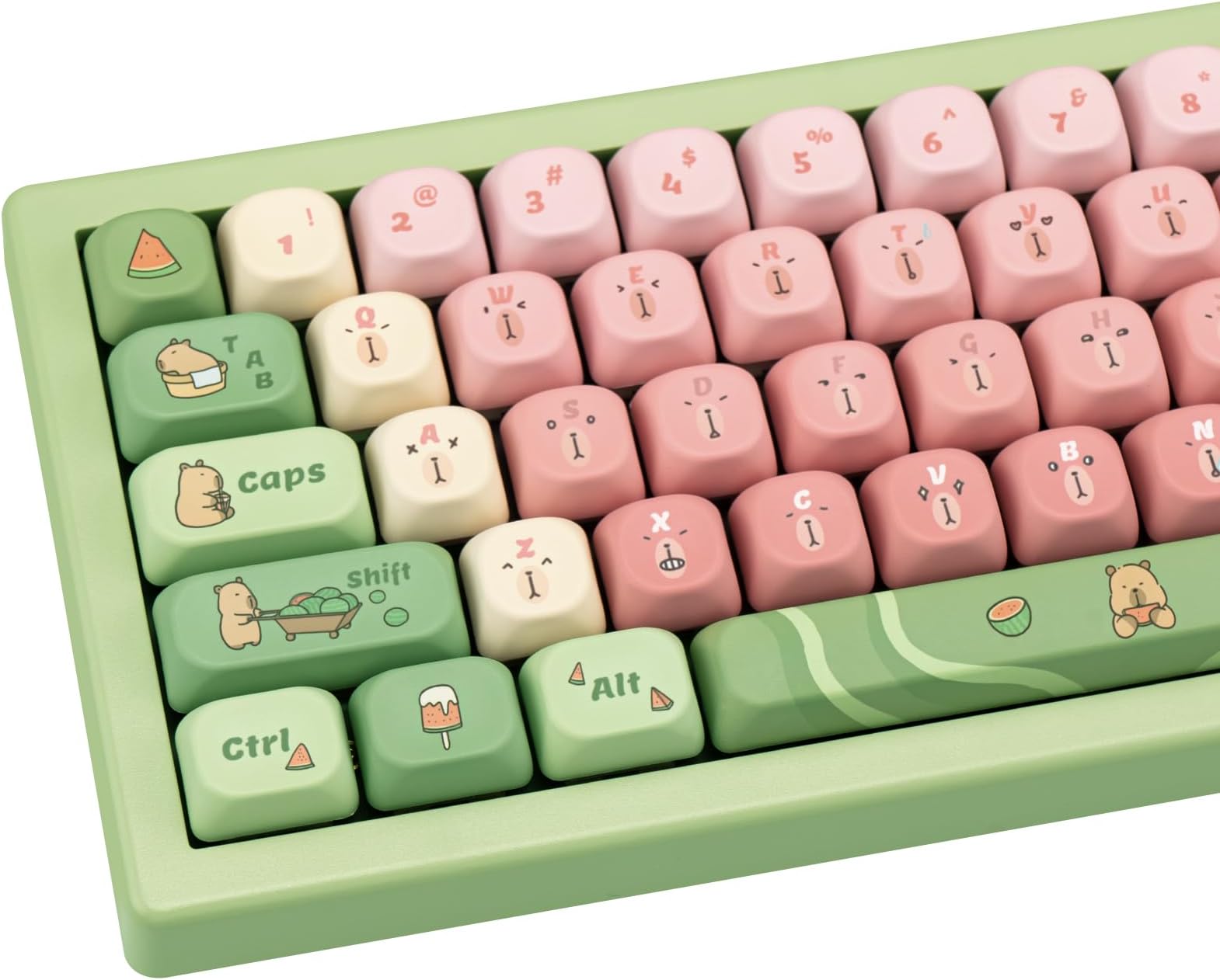 Amazon.com: TIMSEKER 130 Keys Cute Capybara Gradient Keycaps, 1.7mm ...