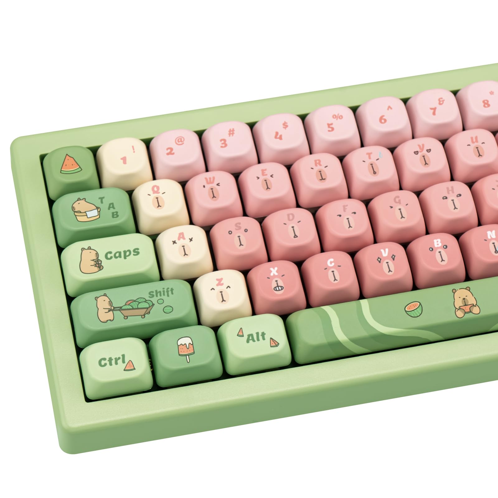 Amazon.com: TIMSEKER 130 Keys Cute Capybara Keycaps, 1.7mm Thick PBT ...