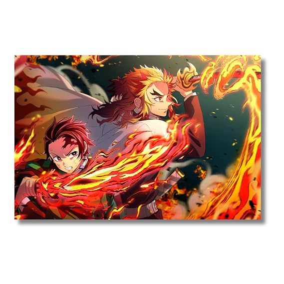 DEMON SLAYER poster, size (12x18) inches, anime wallpaper for room ...