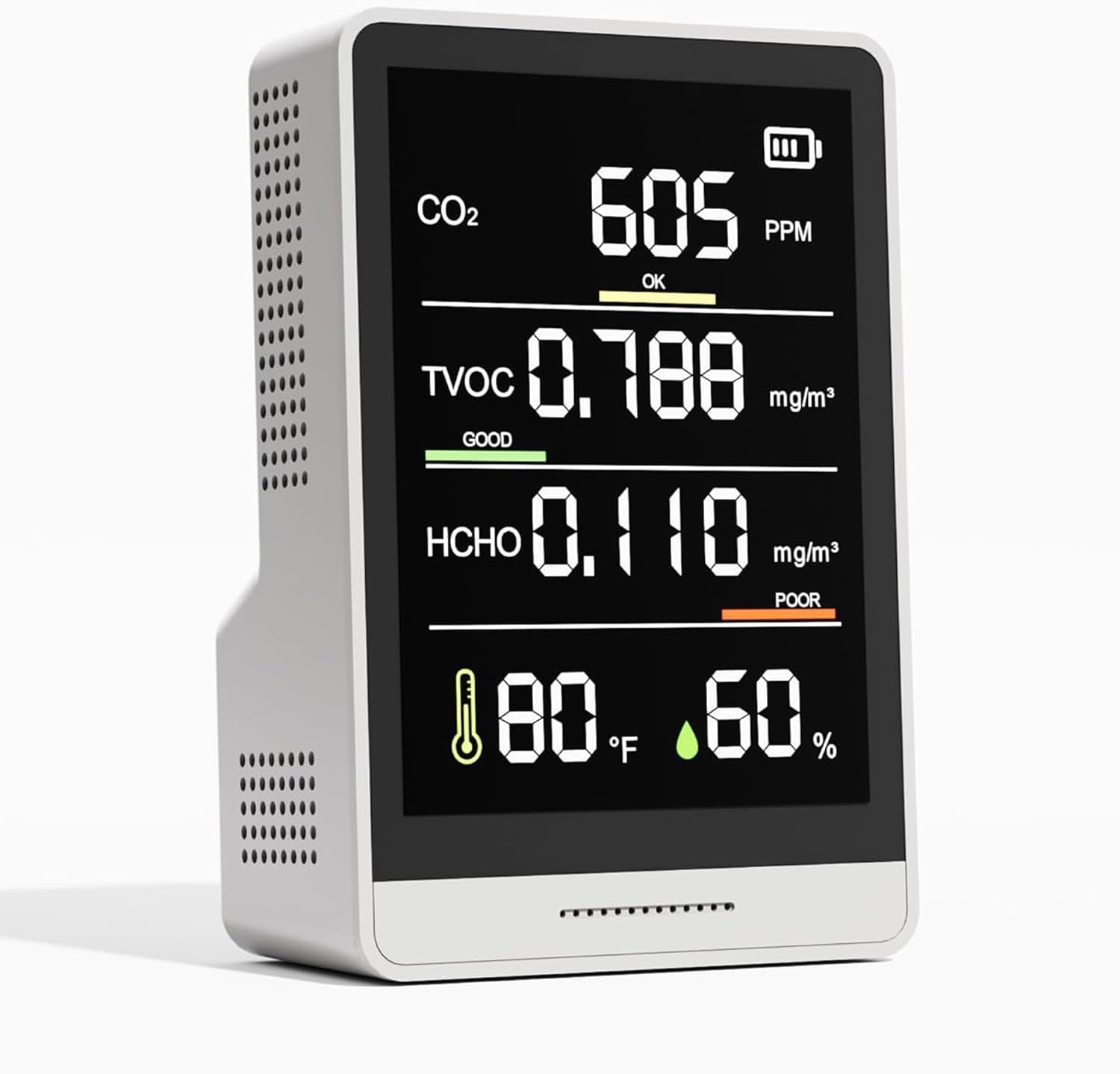 Amazon.com: 5-in-1 Professional Indoor Air Quality Monitor Indoor ...