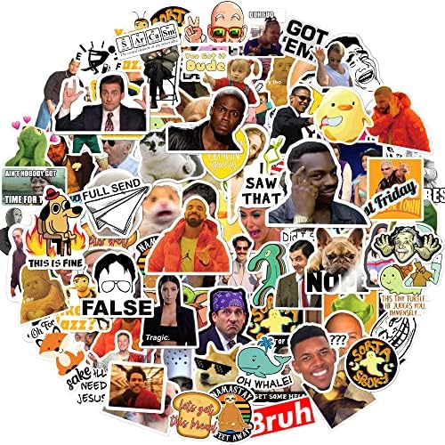Amazon.com: 220PCS Funny Meme Sticker Pack, Vinyl Waterproof Stickers ...