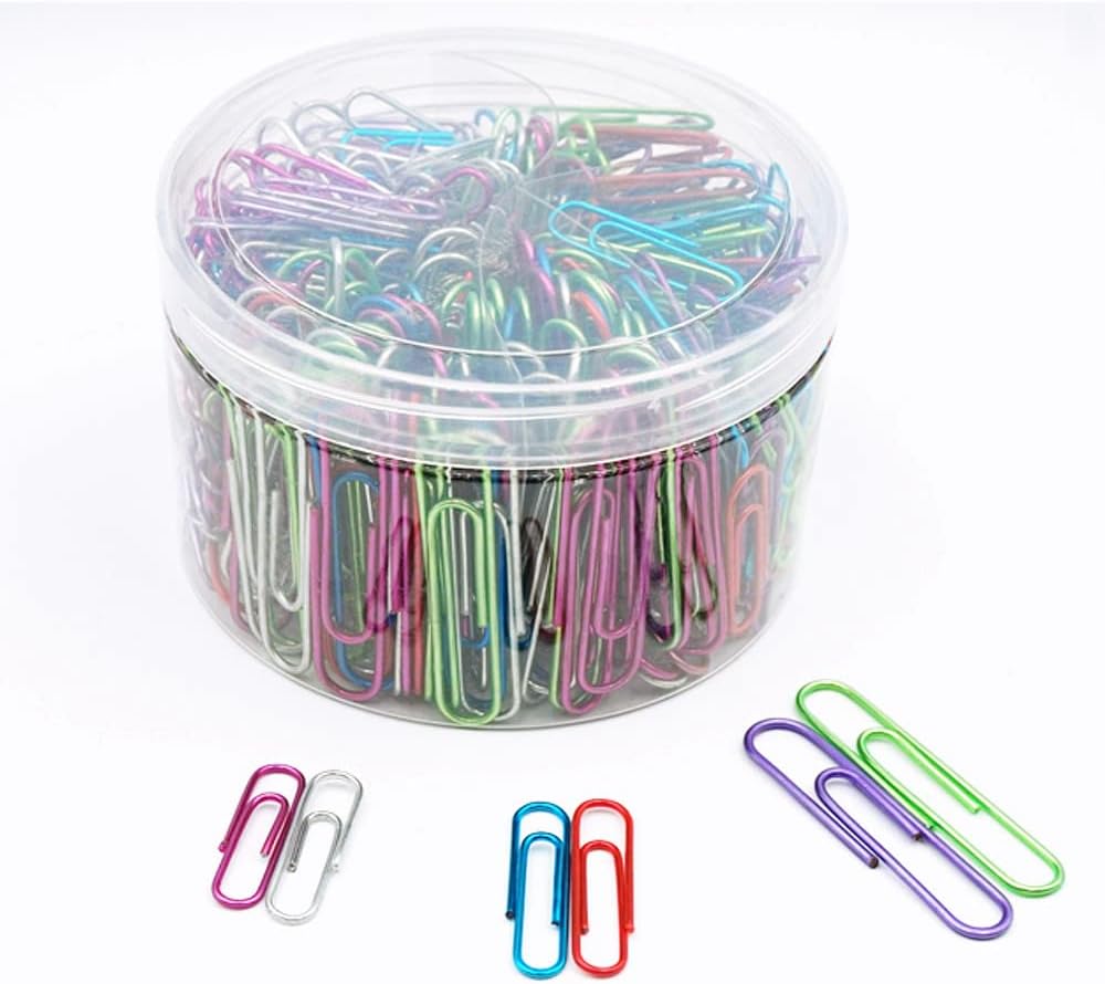 Amazon.com : 450 Pack Metallic Colored Paper Clips, Assorted Sizes ...