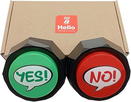 Amazon.com: ANLIKY Yes No Buttons,Right Wrong Button, Sound Buttons ...