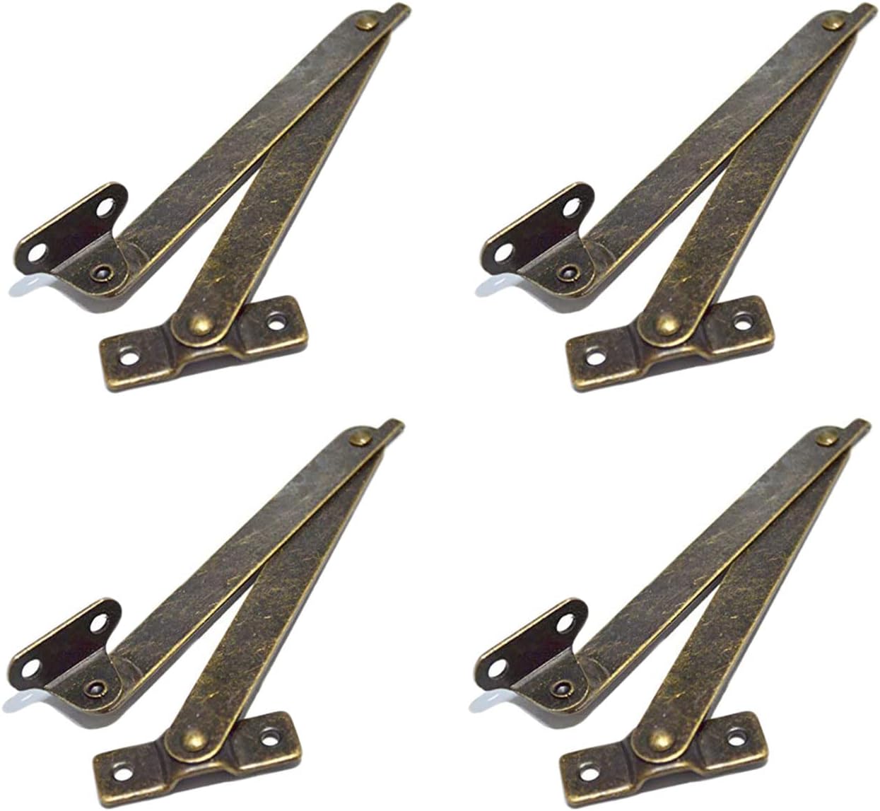 Diyfixlcd 4 Pcs Bronze Lid Folding Support Hinges Brass Lift Up Stay ...