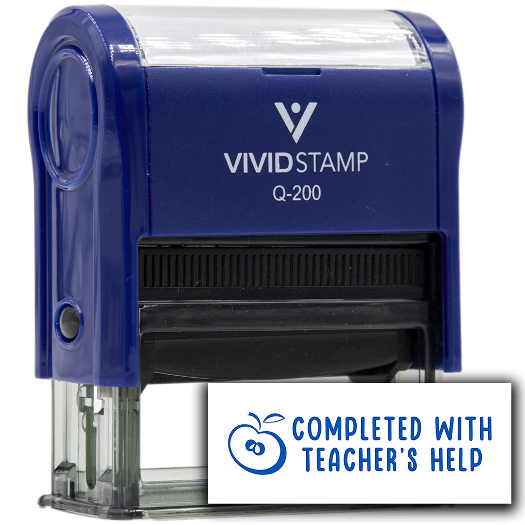 Amazon.com : Vivid Stamp Completed with Teacher's Help Stamps for ...