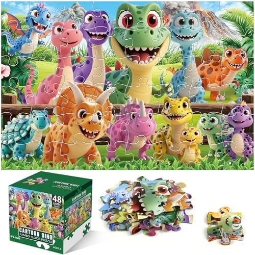 Amazon.com: Jumbo Floor Puzzle for Kids Ages 4-6,48 Piece Cartoon ...