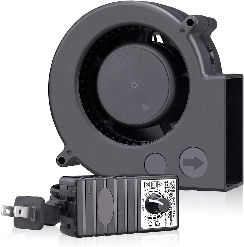 Amazon.com: 1 Pcs DC Blower Fan 12V 9733 2 Pin 97x33mm Brushless DC ...