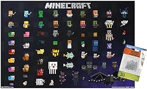 Minecraft - Sprites 2.0 Wall Poster with Push Pins : Amazon.co.uk ...