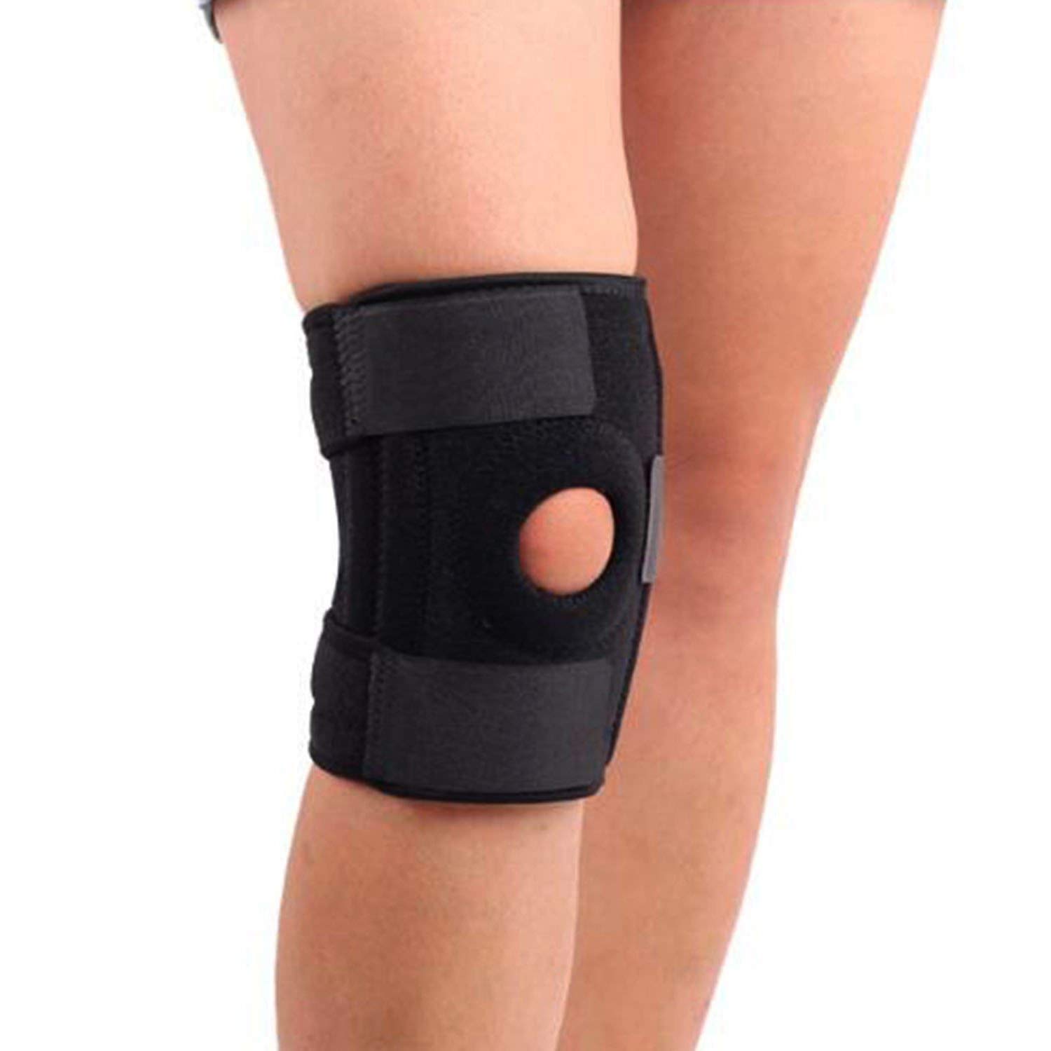 Knee Support,Open-Patella Stabilizer with Adjustable Strapping & 4 ...