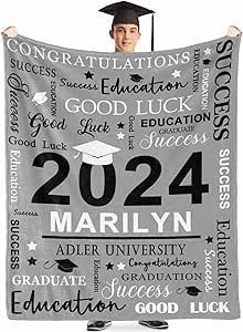 Amazon.com: MyPupSocks Personalized Graduation Throw Blanket Gifts for ...