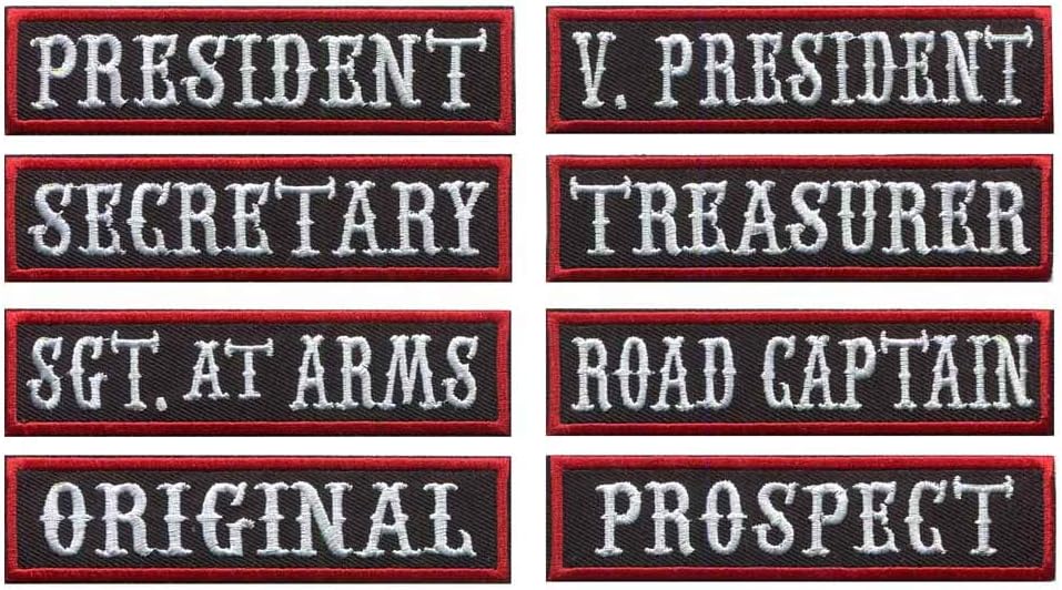 Amazon.com: 8 Pack 4"Wx1"H MC/RC Officer Title Rank Vest Patches ...