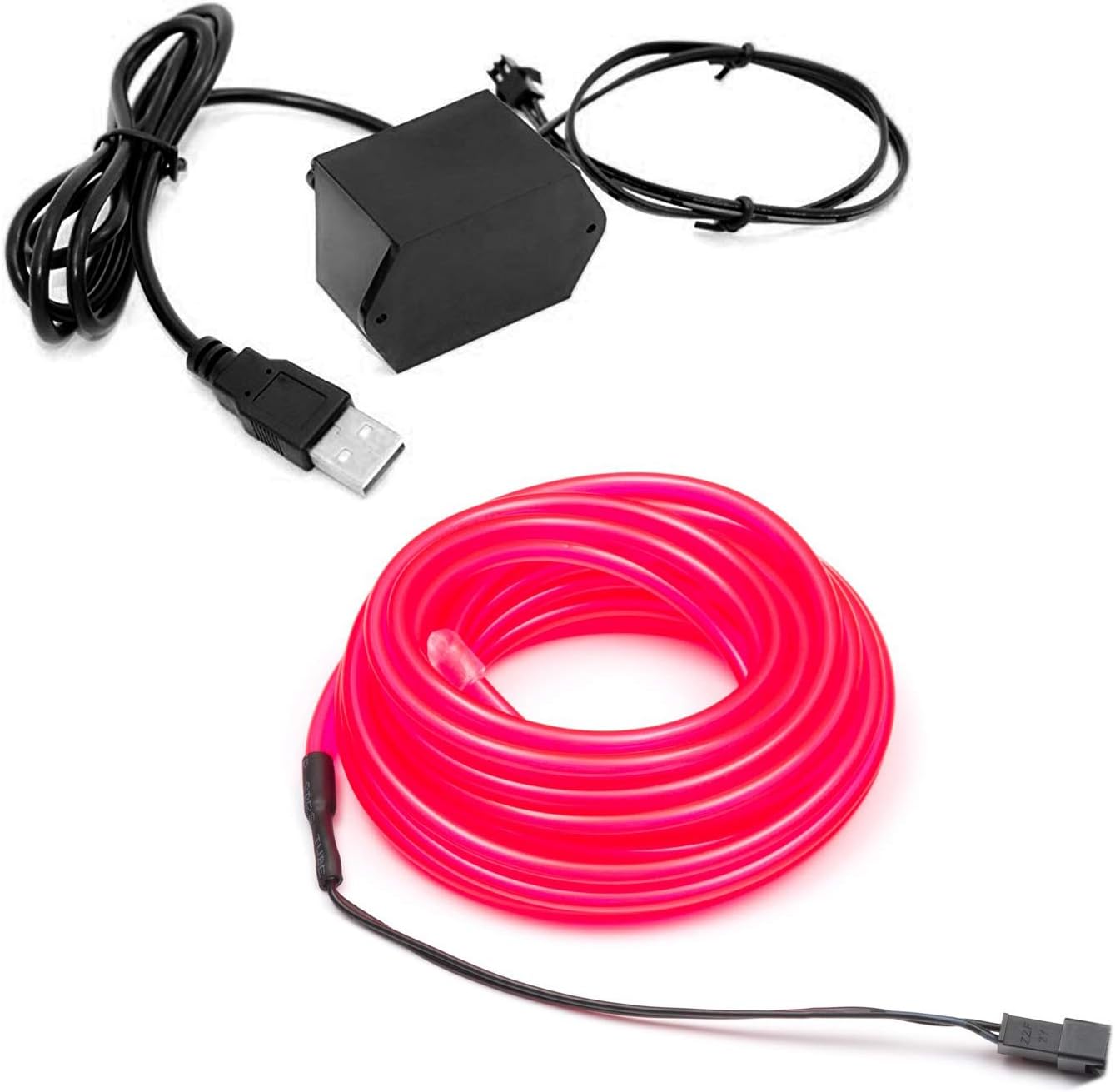 Amazon.com : 1-Pack 10m/32.8ft Pink Neon LED Light Glow EL Wire - 5 mm ...