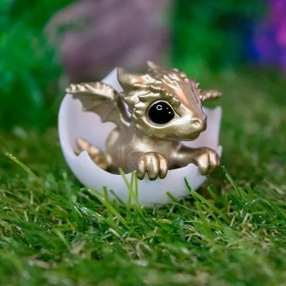 Amazon.com: Newborn Dragon in Egg, 3D Printed Dragon Egg, Mini Dragon ...