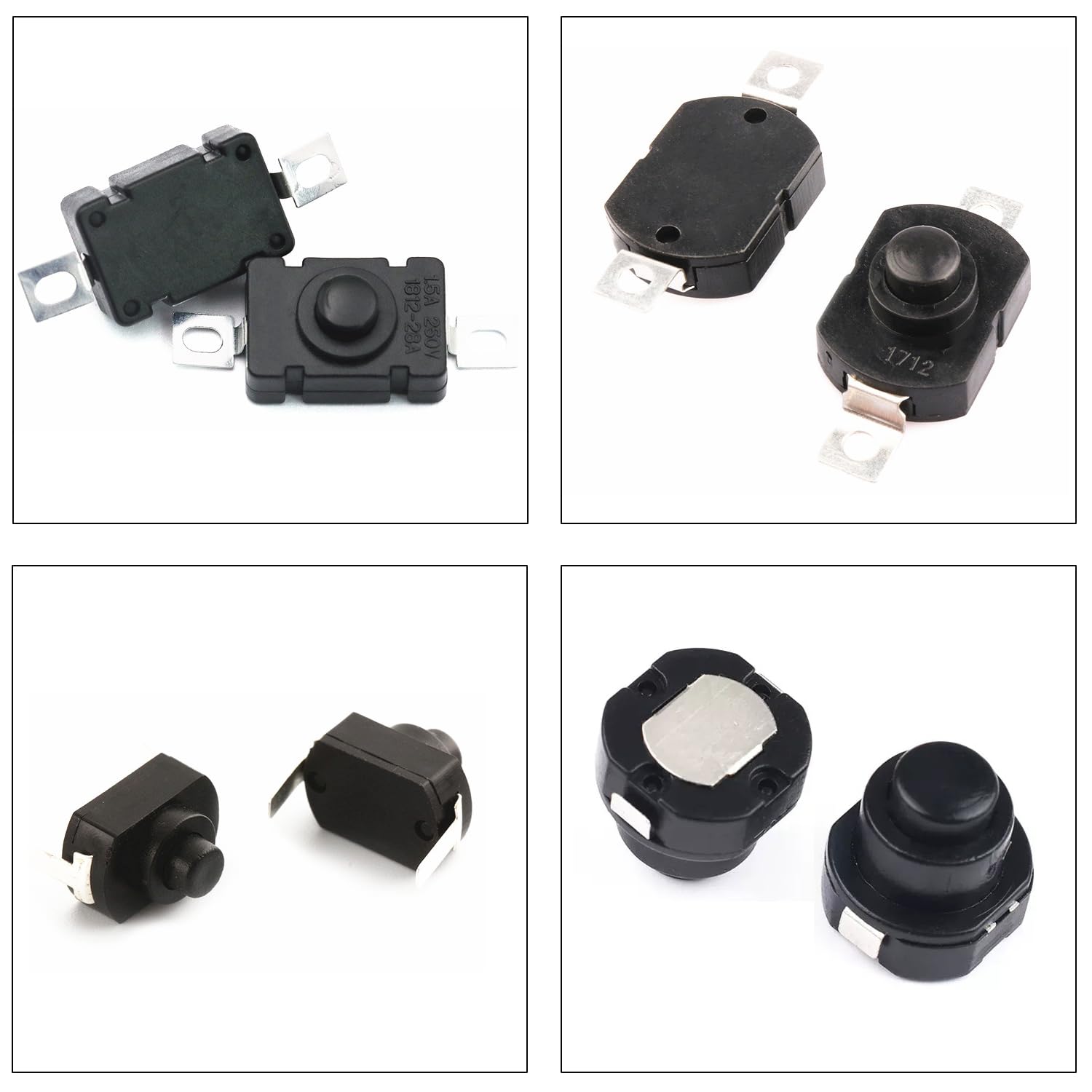 Snapklik.com : JTSNERU Latching Mini Push Button Switch Assorted Kit ...
