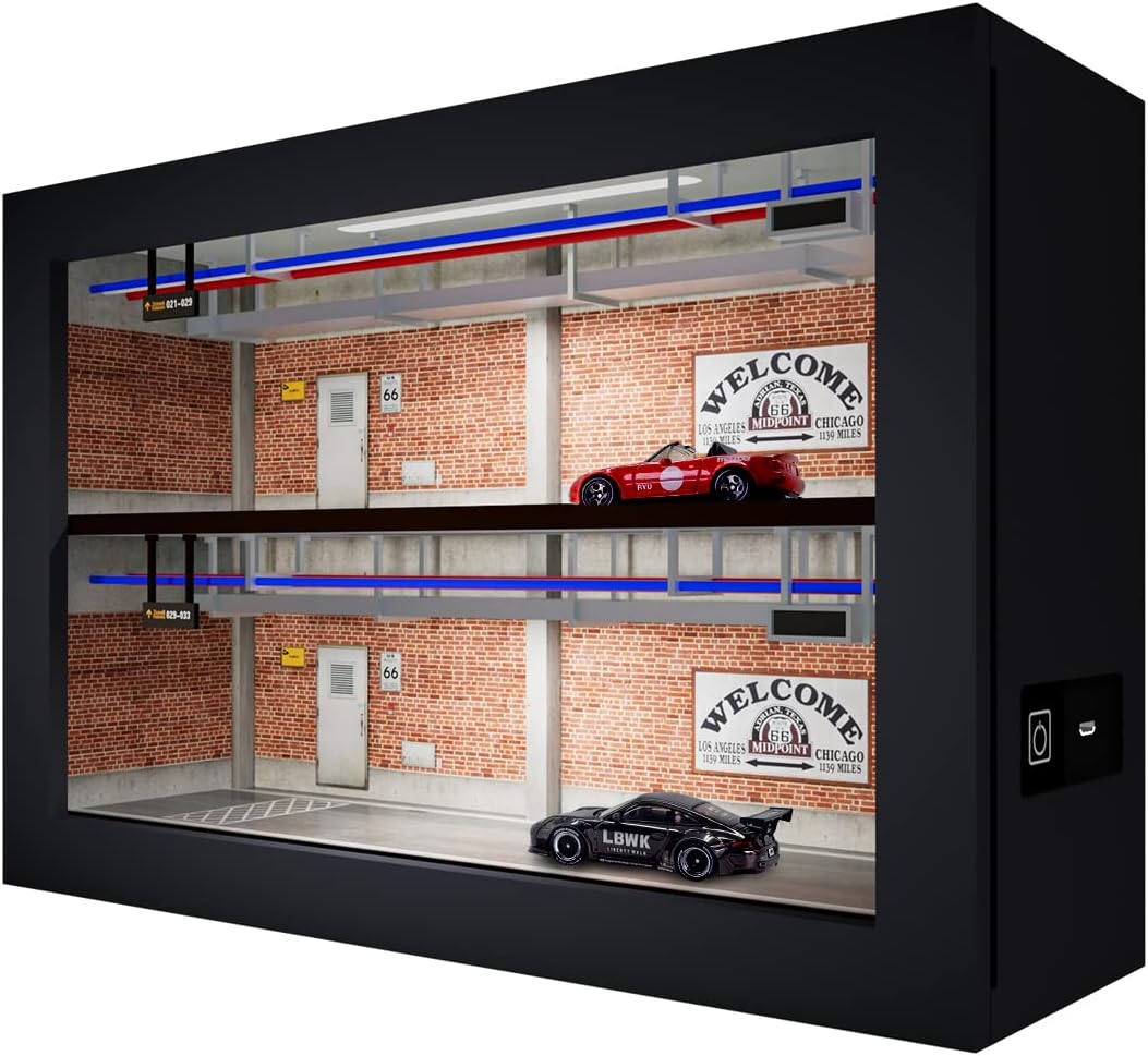 Amazon.com: Sikivot Model car Display case 1/64 Scale,Simulation Garage ...