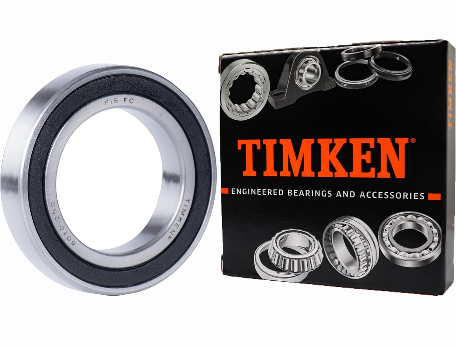 TIMKEN 6010-2RS 1 Pcs Double Rubber Seal Bearings 50x80x16mm, Pre ...