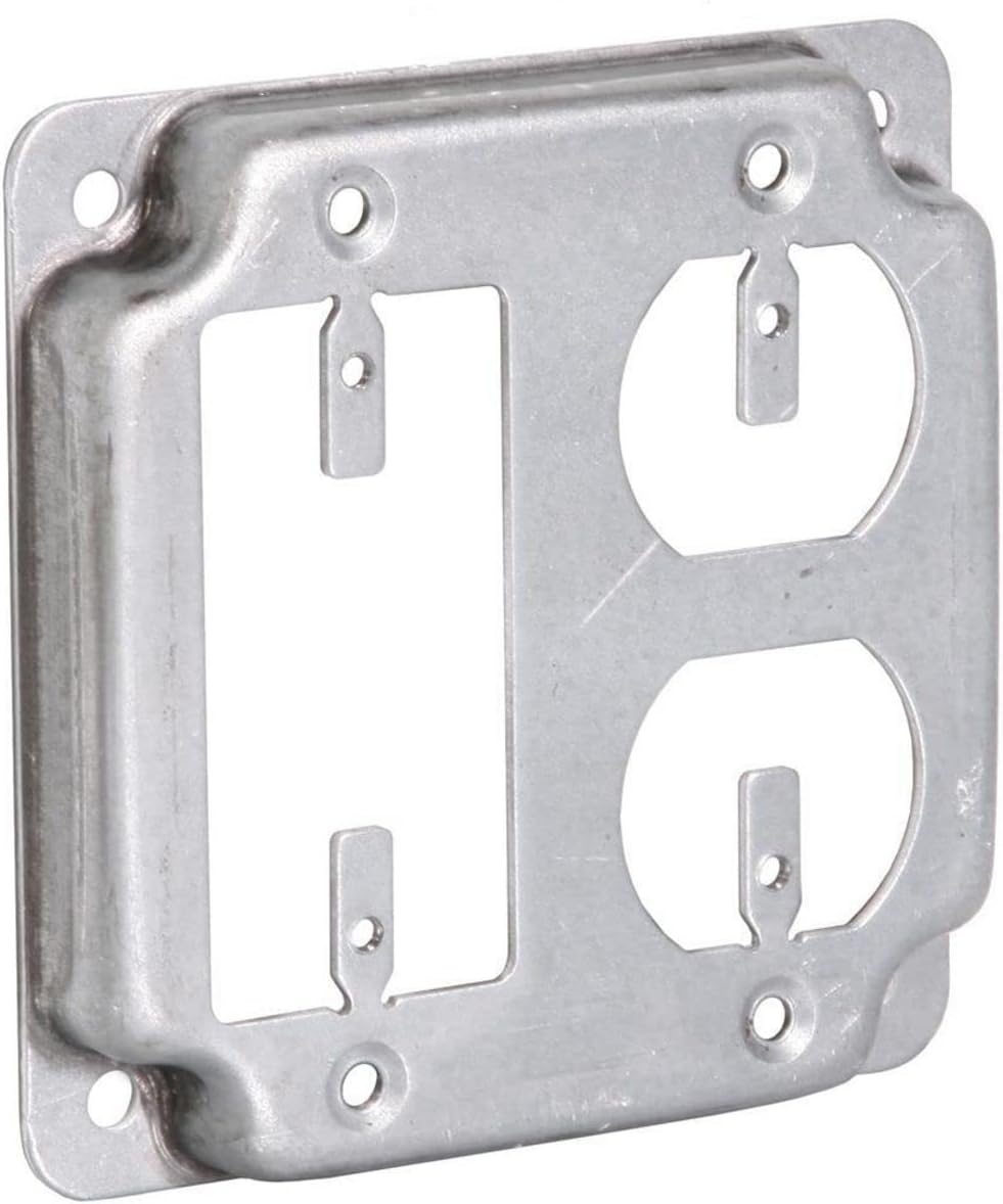 Raco #915C 4"SQ GFI & DPLX Cover [Misc.] - Electrical Outlet Boxes ...