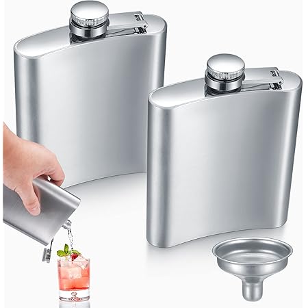 DXIA Edelstahl Flachmann Set, Lebensmittelechter Flachmann mit Trichter ...