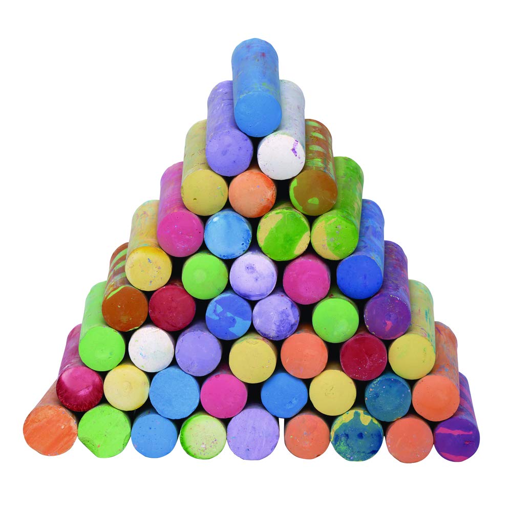 Snapklik.com : Sidewalk Chalk 50pc 4 X 1 Washable, Bright Colored Chalk ...