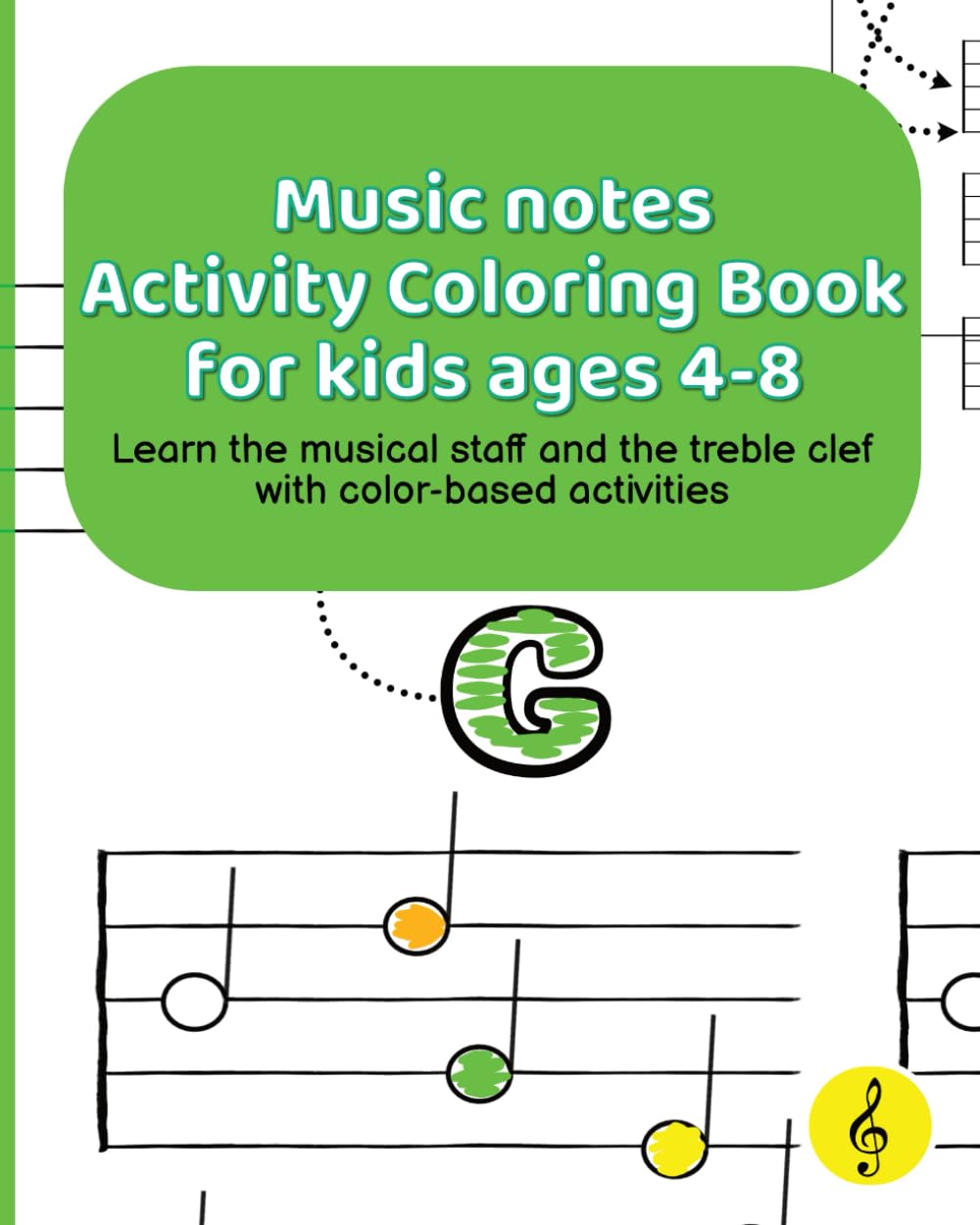Amazon.com: Music notes Activity Coloring Book for kids ages 4-8: Learn ...