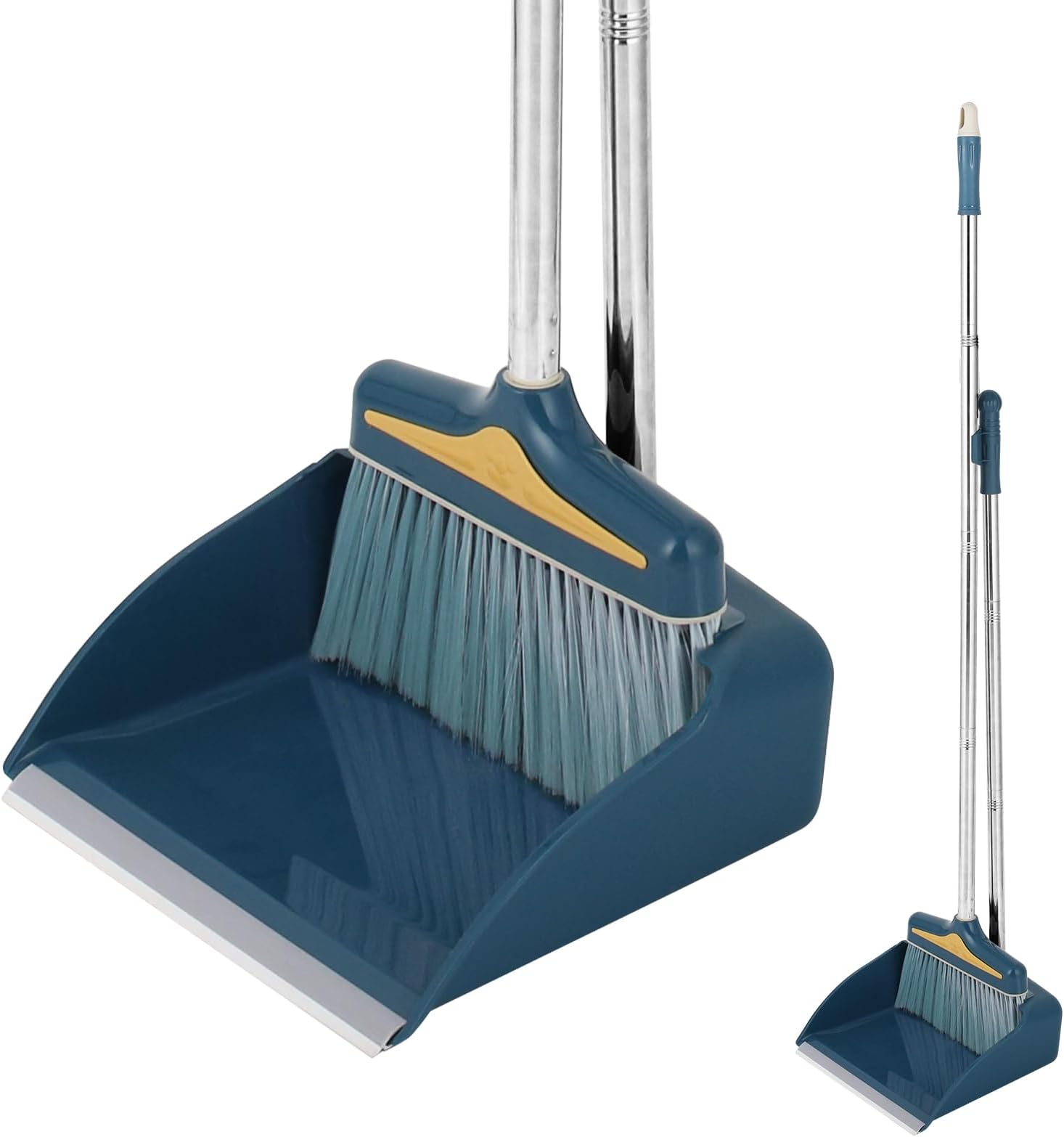 Amazon.com: Broom with Dustpan Combo Set,Long Handle Broom and Sturdy ...