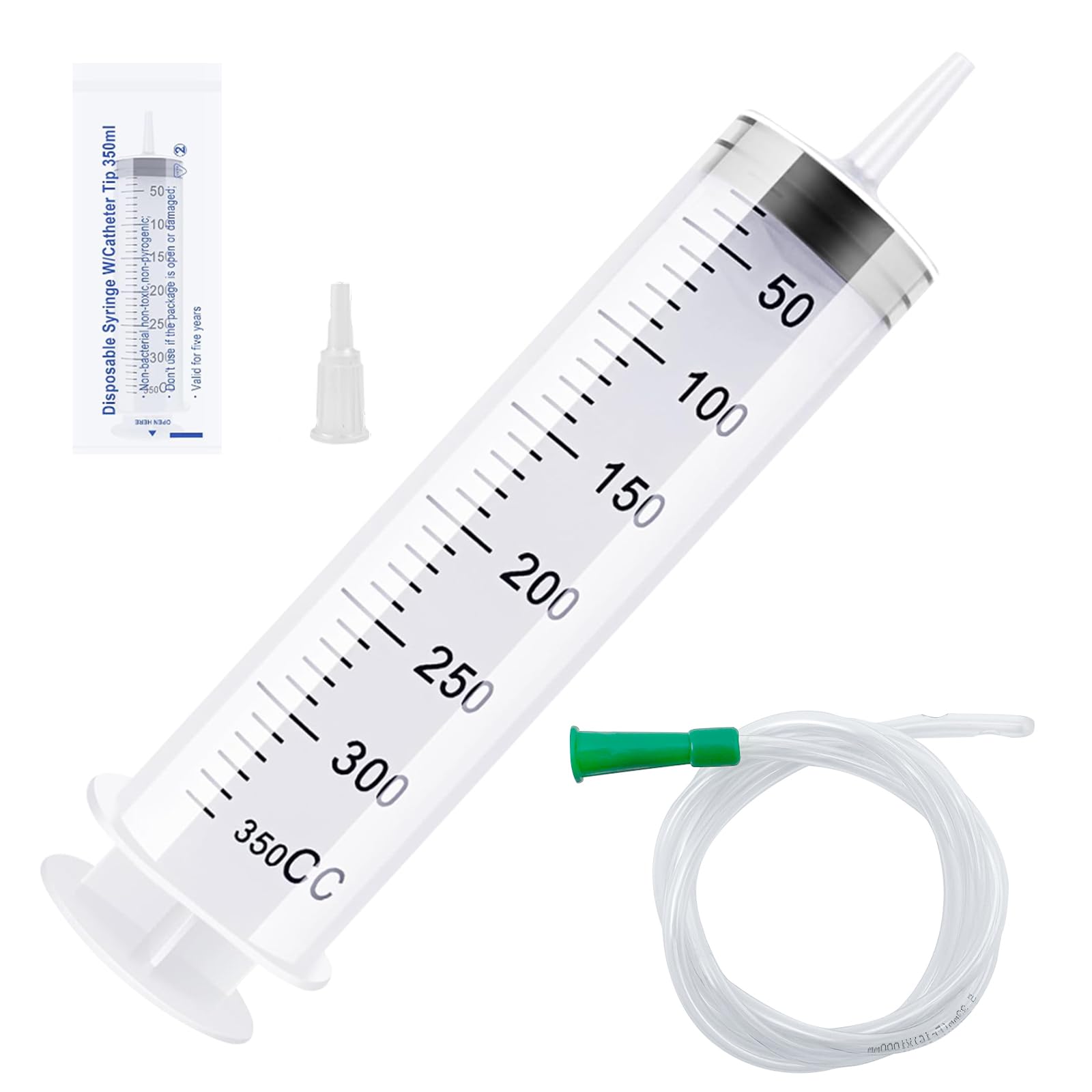 350ml Large Capacity Plastic Syringe, Reusable Liquid Measuring Syringe ...