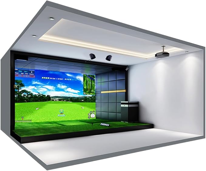 Amazon.com: KJLYLPP Golf Simulator Enclosure with Impact Display ...