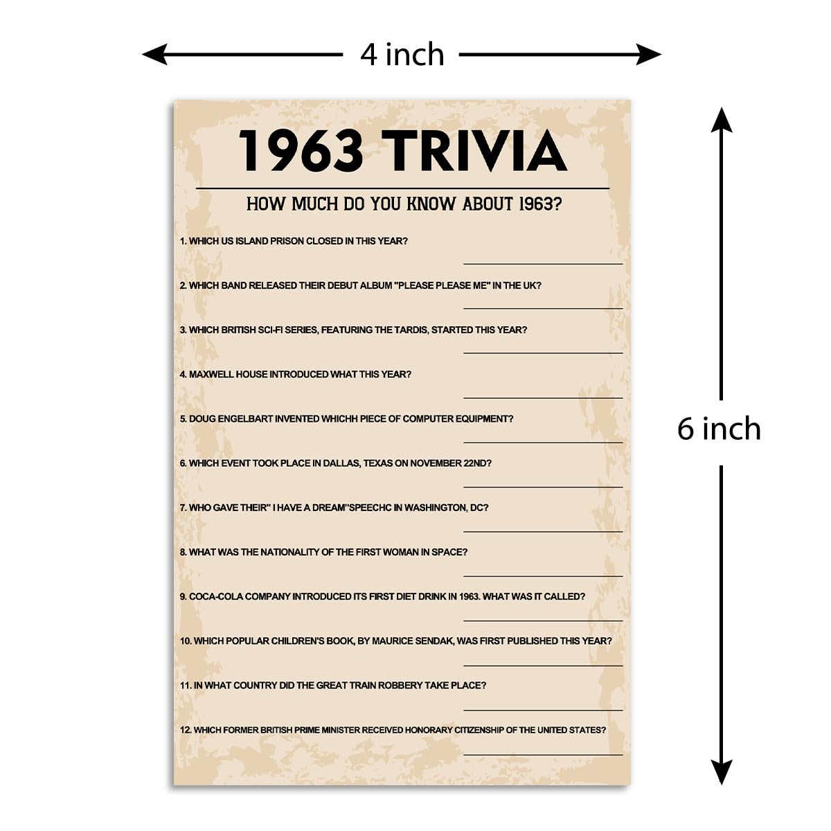 Snapklik.com : 60th Birthday Party Games, 1963 Trivia Games, Birthday ...