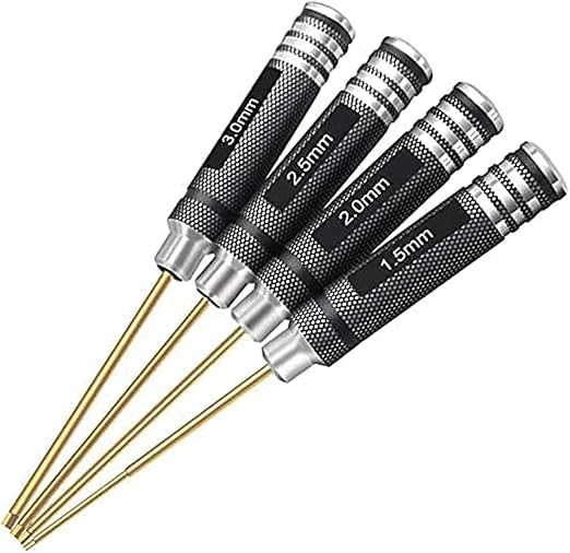 4pcs 1.5mm 2.0mm 2.5mm 3.0mm Hex Screw Driver Set Titanium Hexagon ...