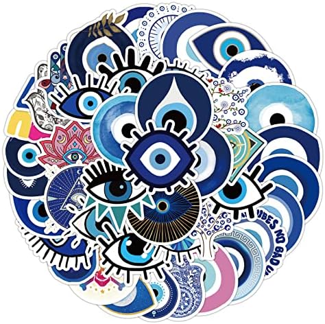 Amazon.com: 104pcs Evil Eye Stickers Vinyl Eyes Sticker Colorful Evil ...