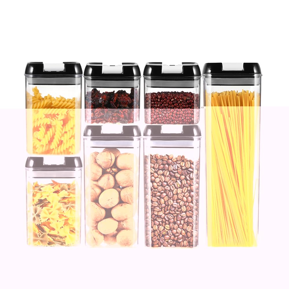 Shoprub 7 Piece Airtight Food Storage Container Set, BPA Free Kitchen ...