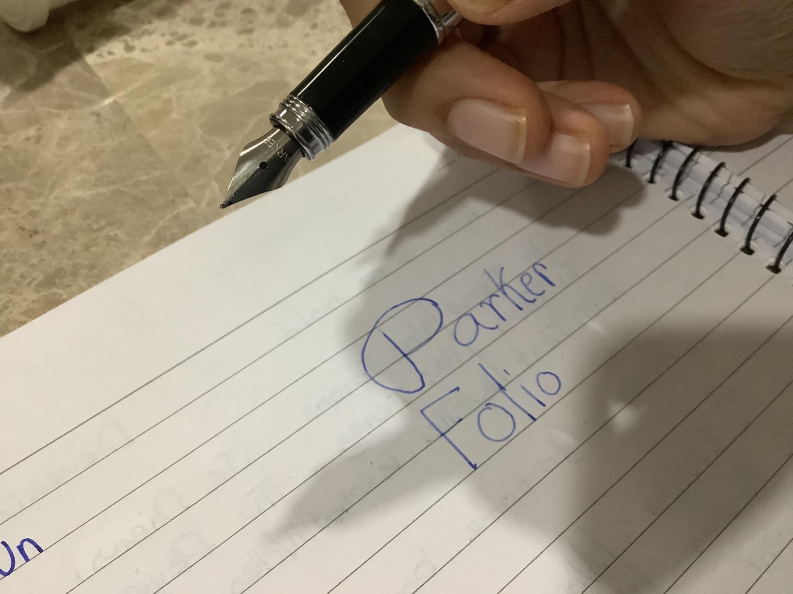 Parker Folio, Refillable Fountain Pen with Chrome Trim, Pack of 1, Blue ...