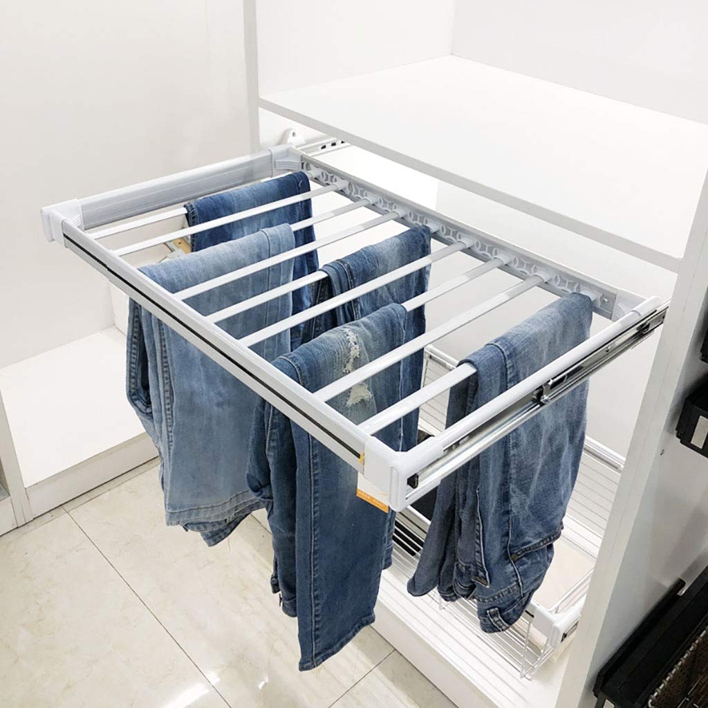 Amazon.com: gcx Closet Pull-Out Pants Rack Clothes Hanger Rail Width ...
