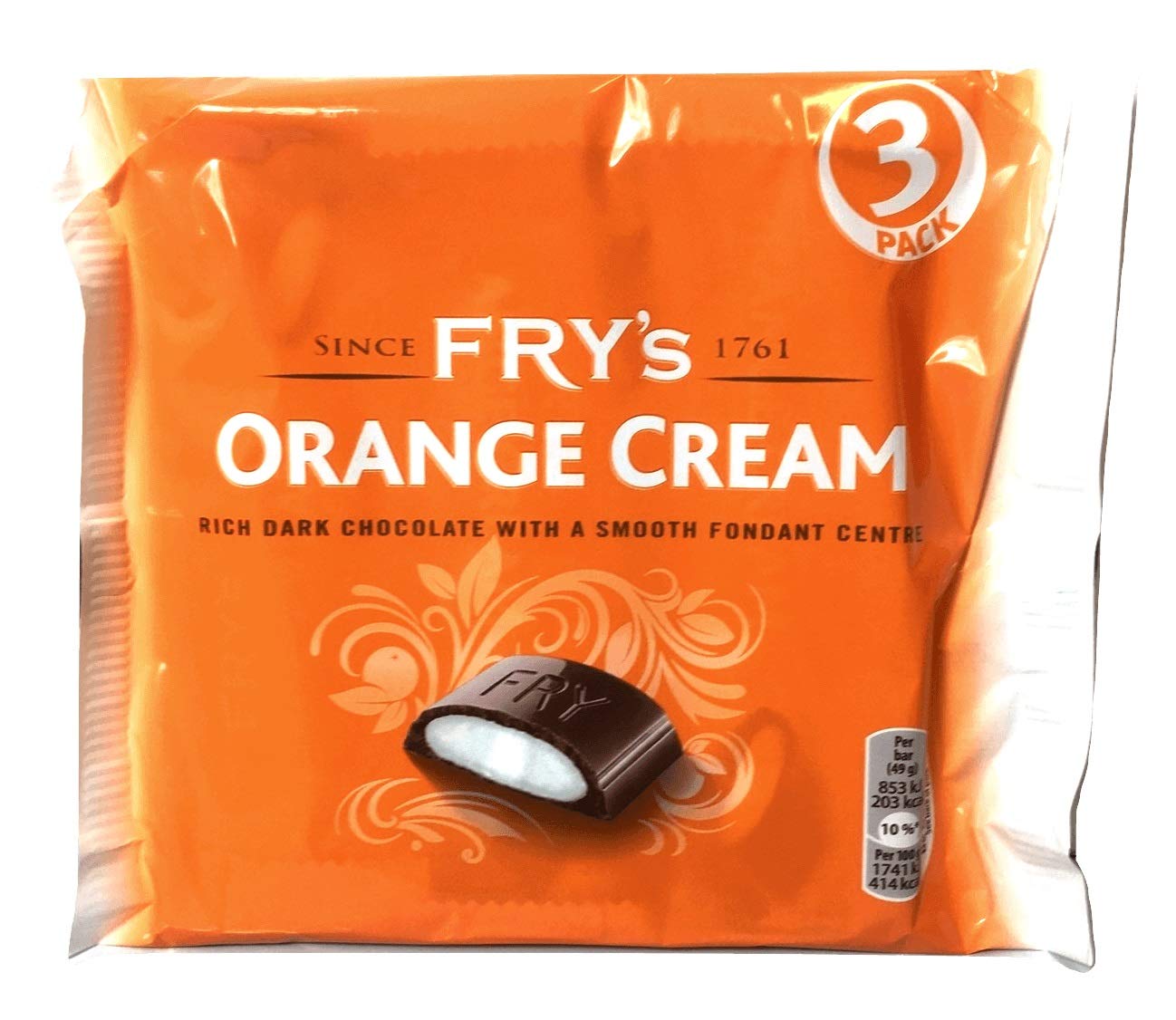 Fry's Orange Cream Chocolate Bar New Edition Multipack 3 x 49g - 4 ...