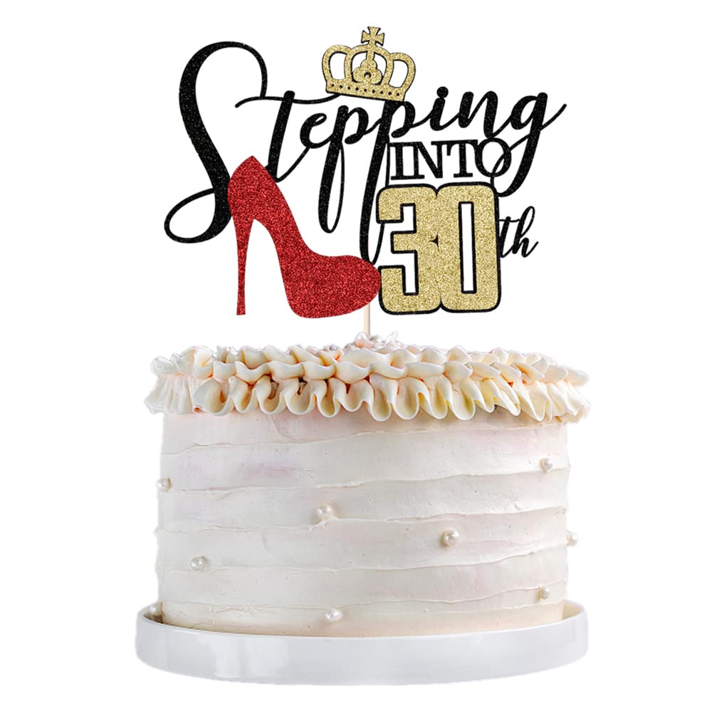 Buy Qertesl Stepping Into the 30th Birthday Cake Topper,30th Birthday ...