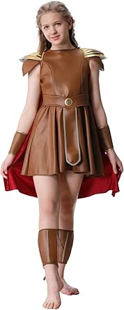 Amazon.com: LMYOVE Warrior Costume Girls,Gladiator Costume Outfit Set ...
