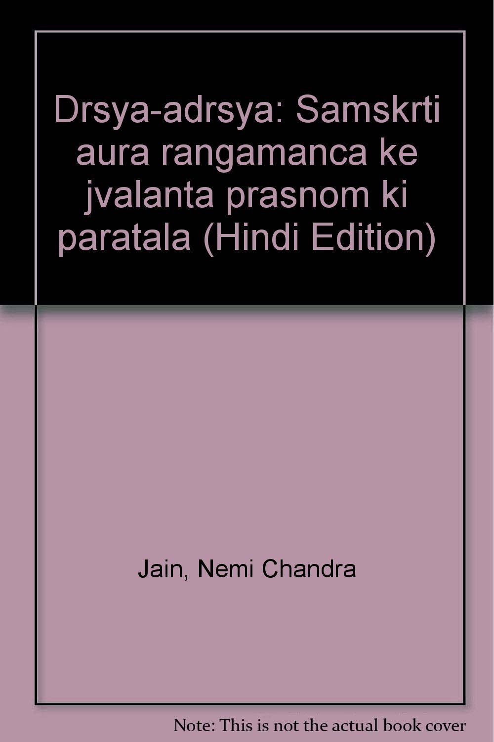 Drsya-adrsya: Samskrti aura rangamanca ke jvalanta prasnom ki paratala ...