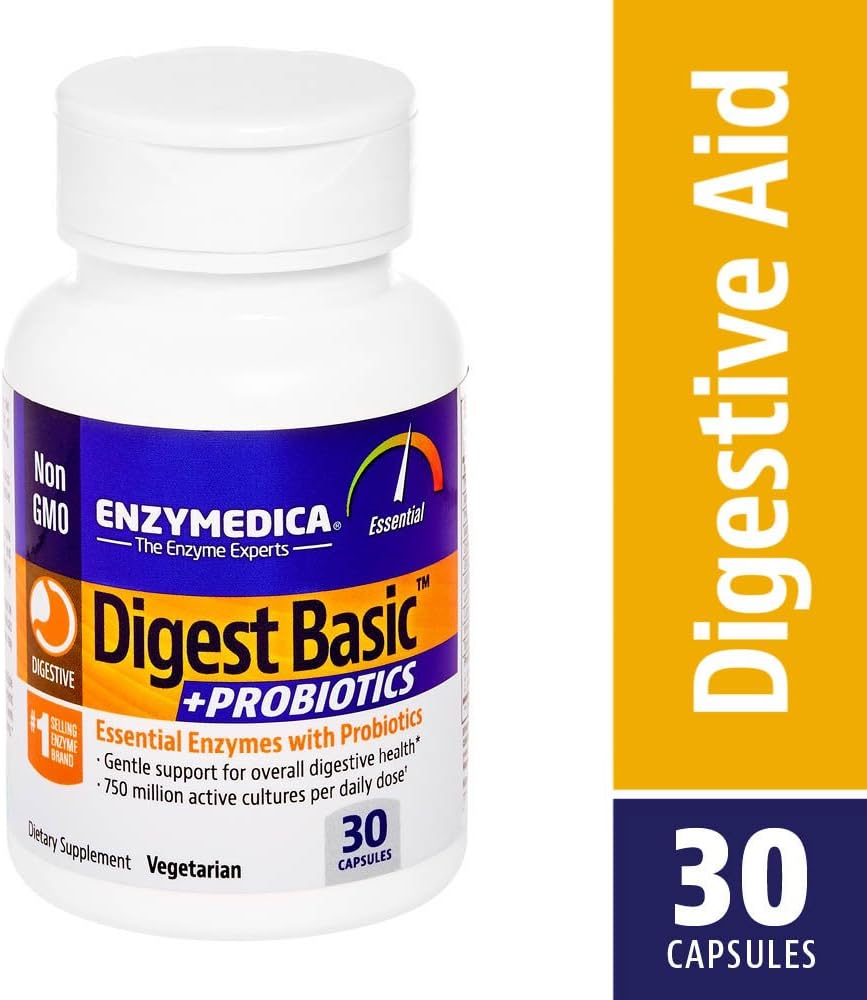 Amazon.com: Enzymedica - Digest Basic + Probiotics, Essential Digestive Enzymes with Probiotics ...