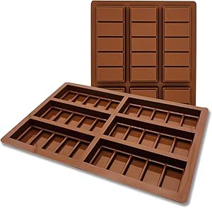 Amazon.com: 2 Pcs Wax Melt Molds, Rectangle Chocolate Molds, Silicone ...