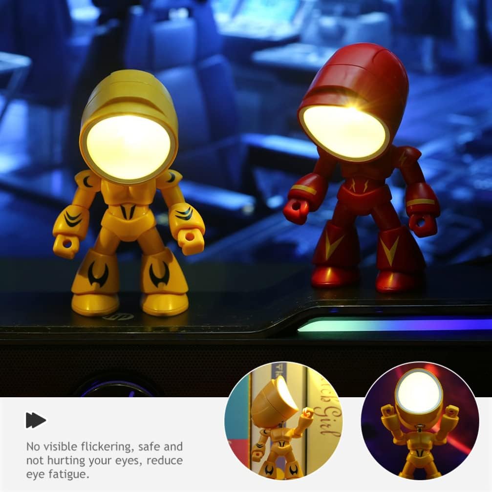 Uonlytech Lindo mini robot lámpara de escritorio con forma de robot luz ...