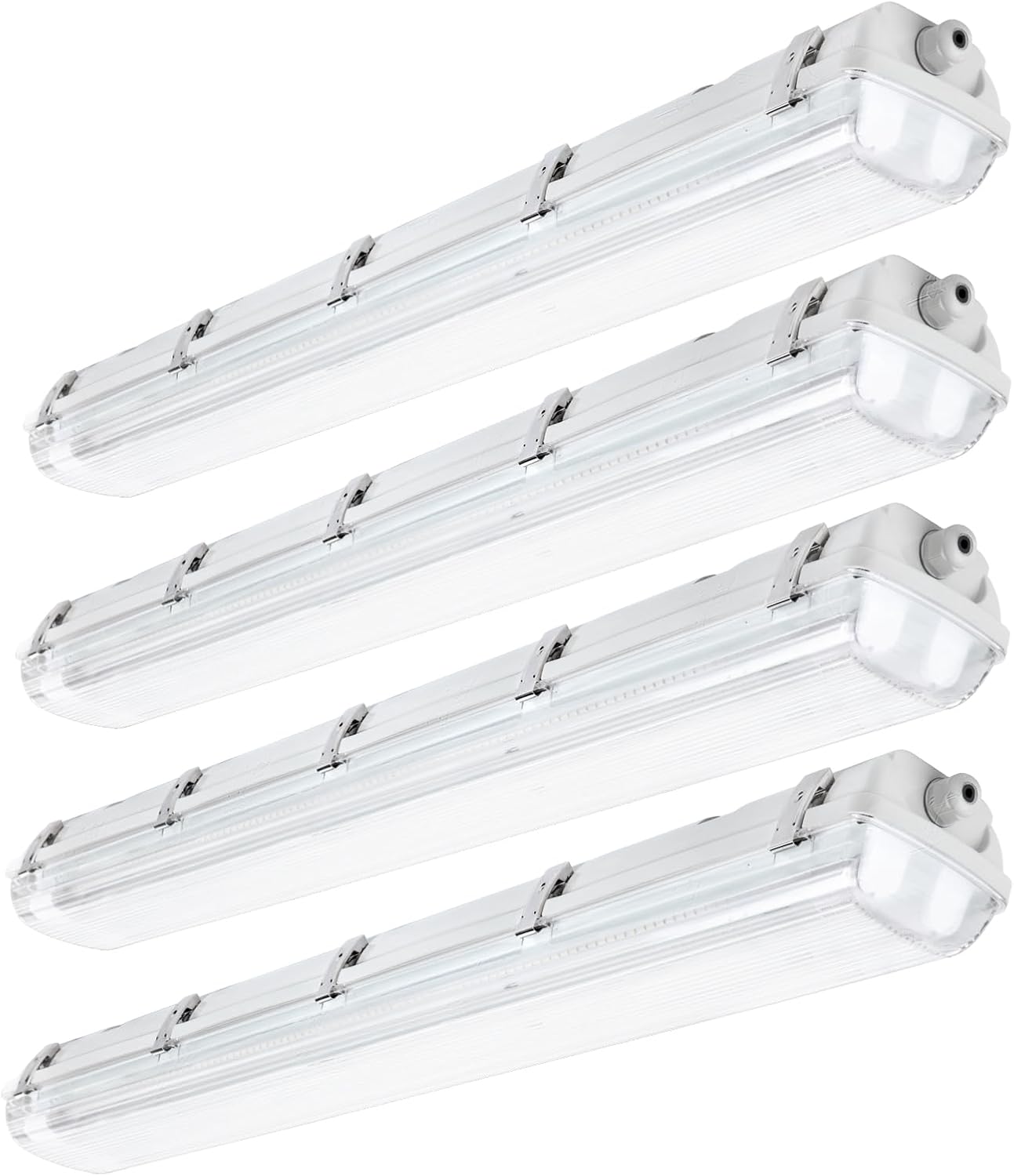 BRILLIHOOD Lámpara LED a prueba de vapor de 4 pies, 36 vatios, 4000 lm ...