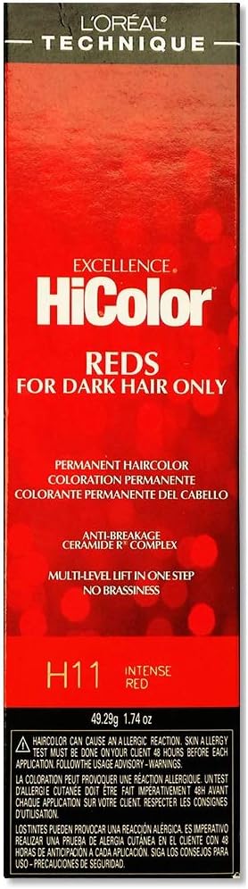 Amazon.com : L'Oreal Excellence HiColor Intense Red, 1.74 oz : Chemical ...