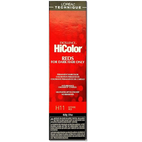 Amazon.com : L'Oreal Excellence HiColor Intense Red, 1.74 oz : Chemical ...