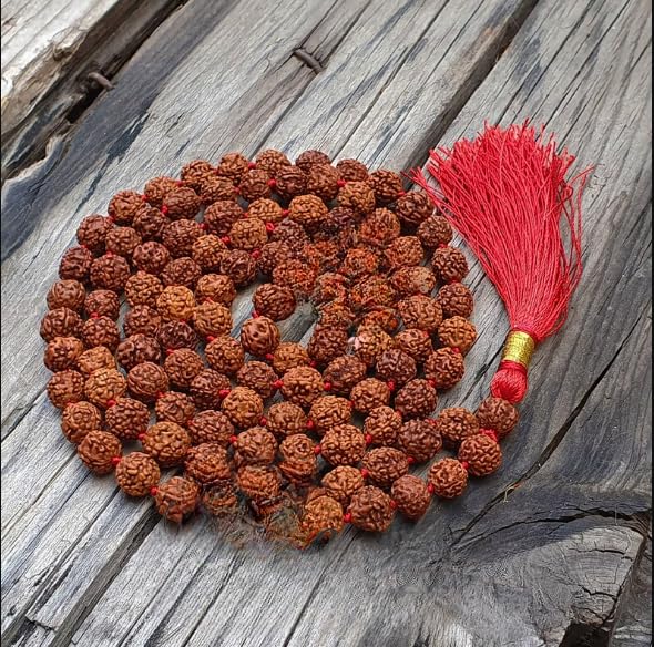 Hdbg Mahadev Blessed रुद्राक्ष माला ओरिजिनल सर्टिफिकेट के साथ Panchmukhi Rudraksha Mala 108 ...