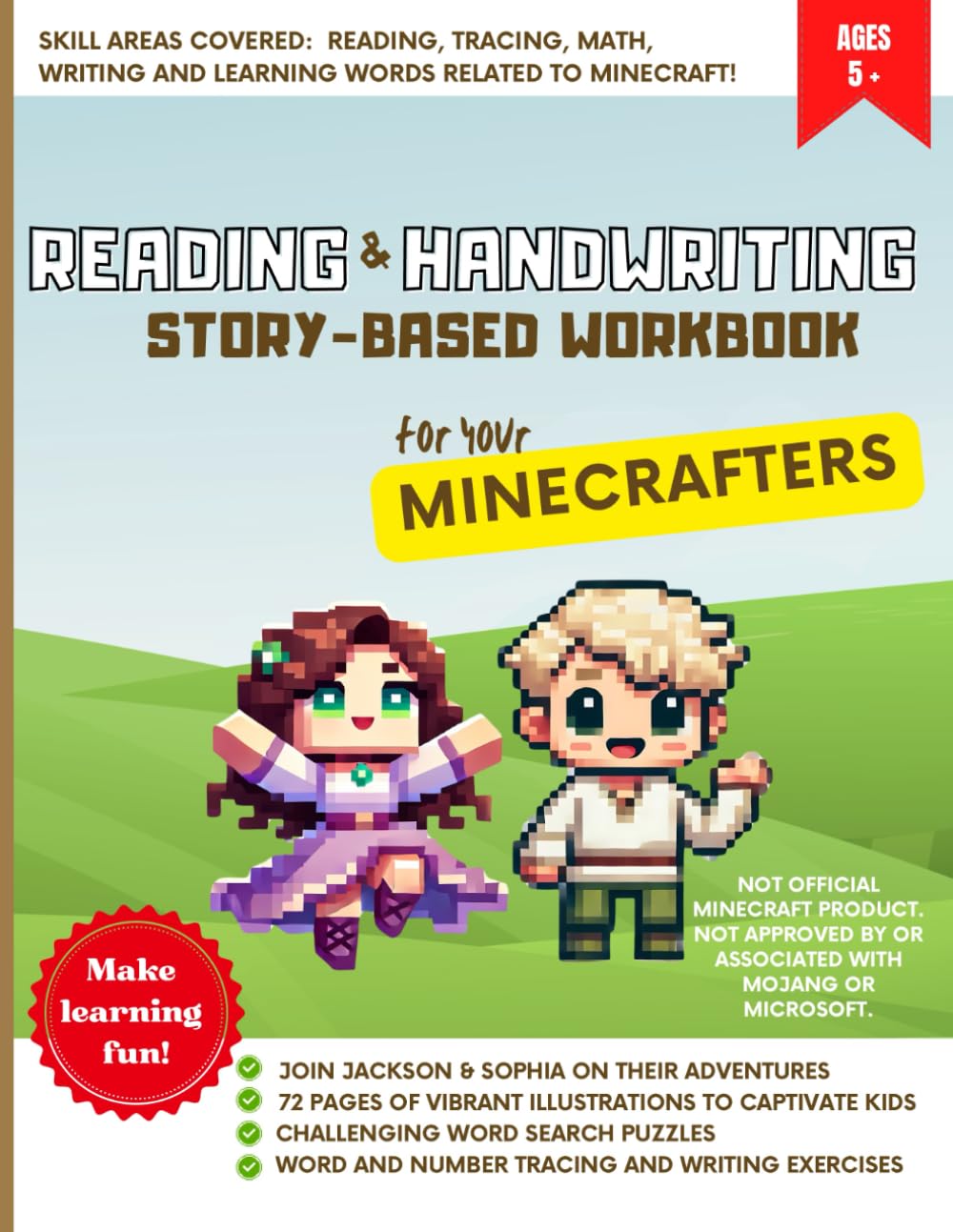 Reading and Writing Workbook for Minecrafters: 8.5 x 11 inches, 72 ...