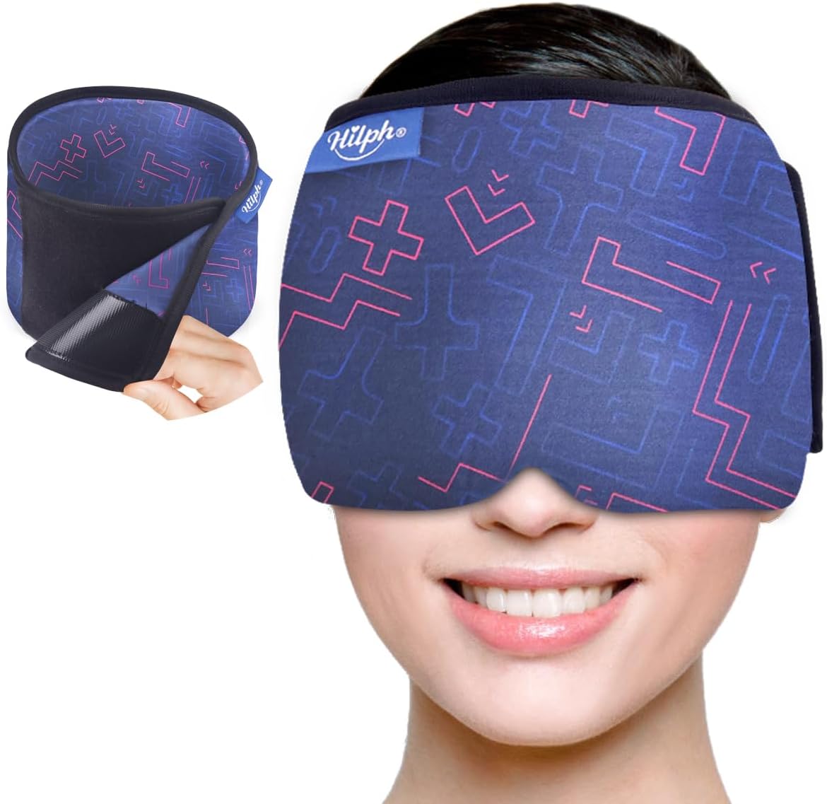Amazon.com: Hilph Migraine Gel Ice Pack Head Wrap for Headache Relief ...