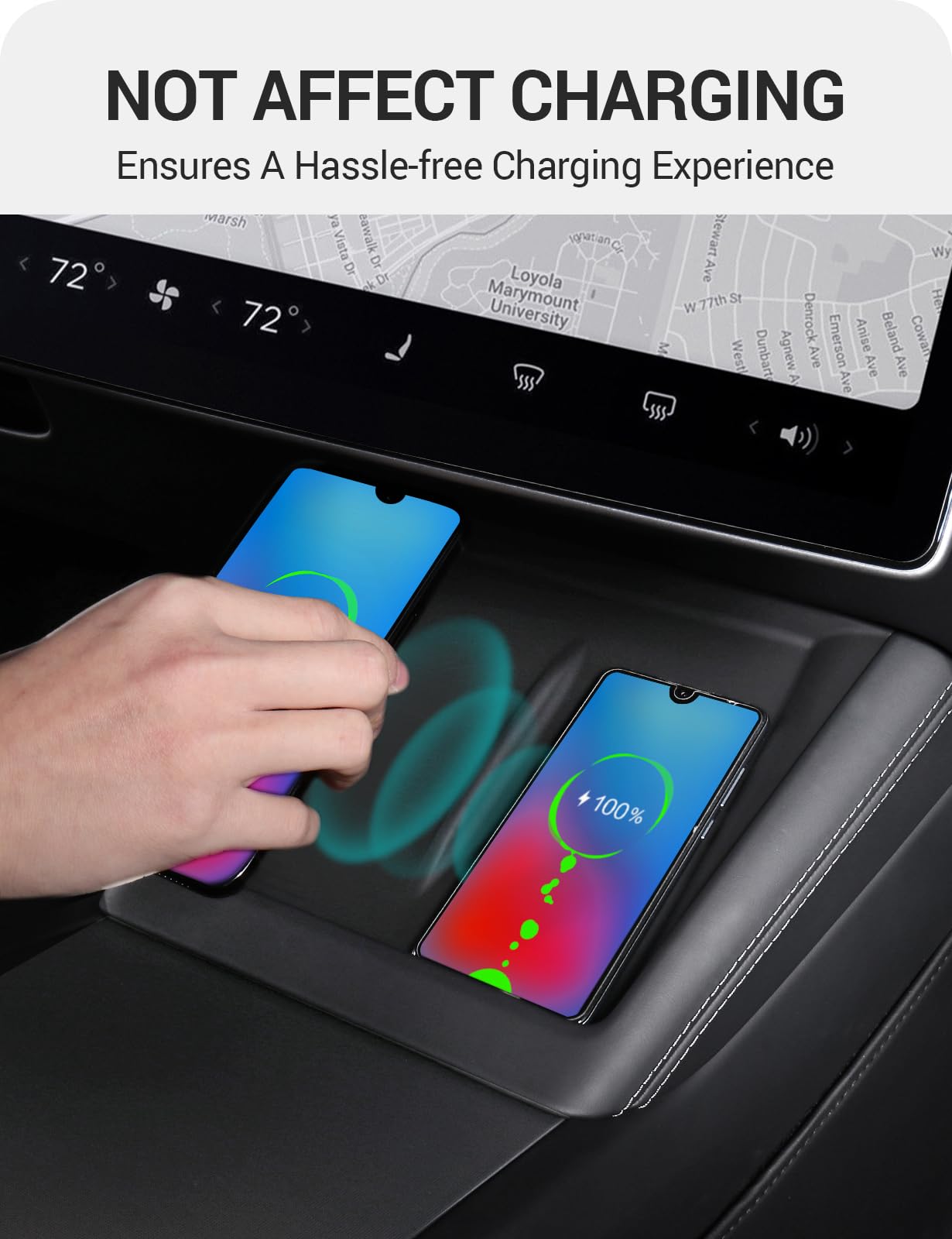 Snapklik.com : Upgrade Center Console Wireless Charger Mat For 2024 ...